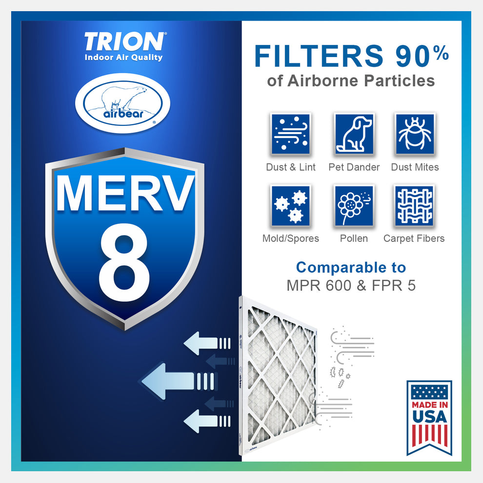 20x25x5 TRION Air Bear Filters - Air Bear