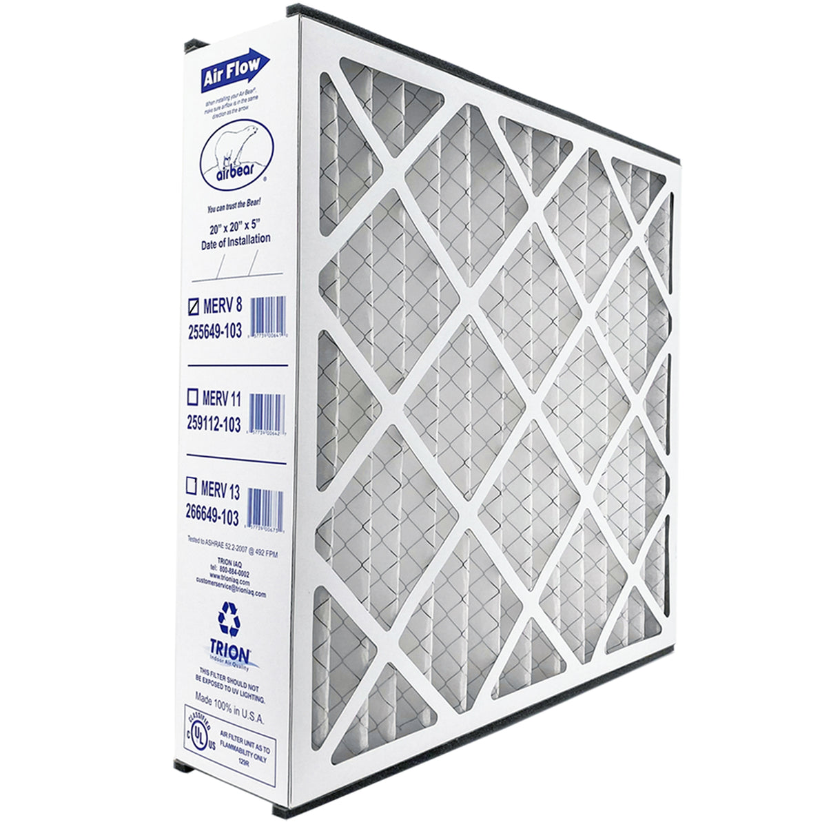 20x20x5 Air Bear Filter - Air Bear